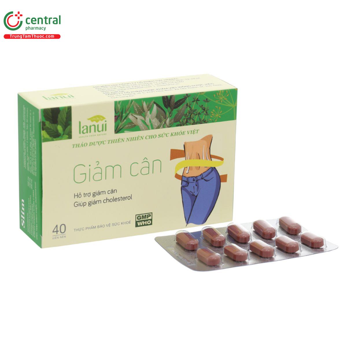 Viên uống thảo dược Giảm cân Lanui hỗ trợ giảm cân, ổn định huyết áp