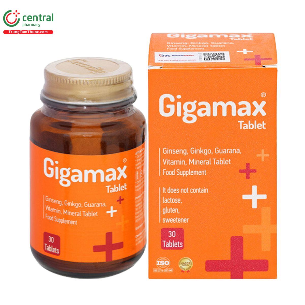 Thuốc Gigamax Tablet giúp tăng cường trí nhớ, cải thiện tuần hoàn máu não