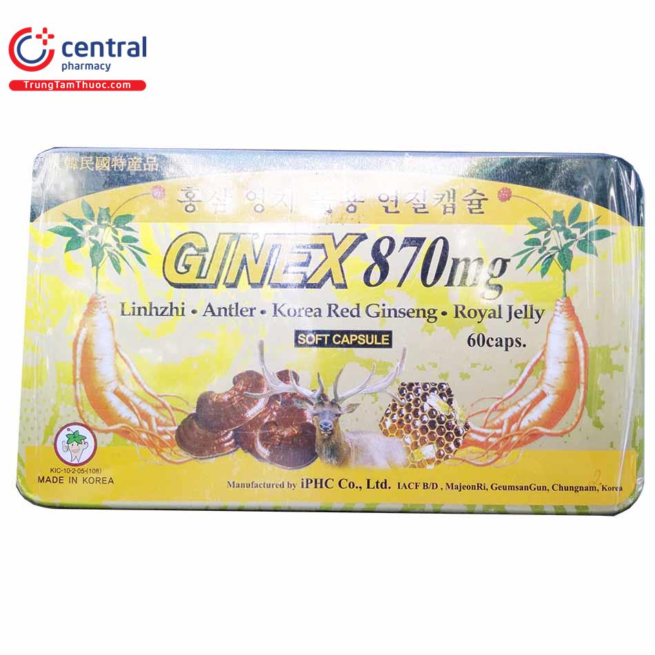 Thuốc Ginex 870mg bổ sung vitamin và khoáng chất tăng cường sức khỏe