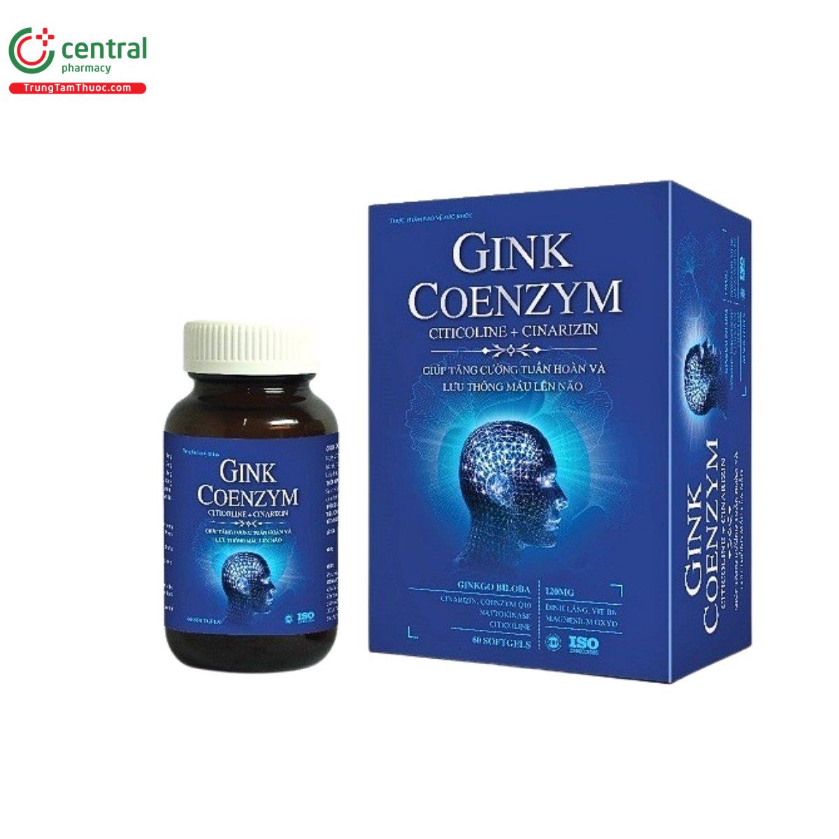 Gink Coenzym - Hỗ trợ giảm triệu chứng thiểu năng tuần hoàn máu não