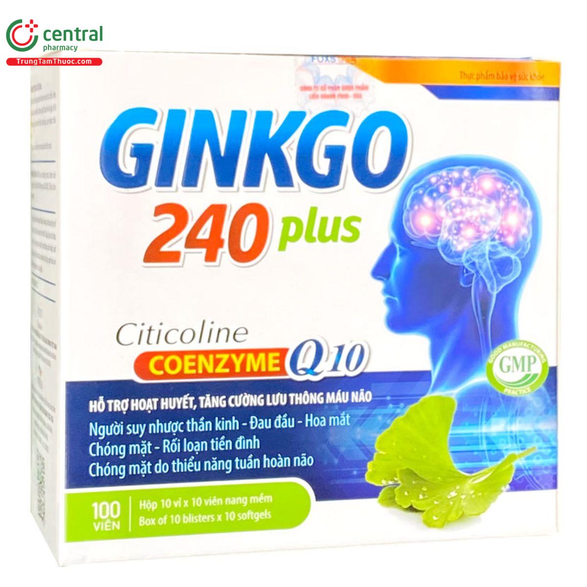 Thuốc Ginkgo 240 Plus - Giúp hoạt huyết, tăng cường lưu thông máu