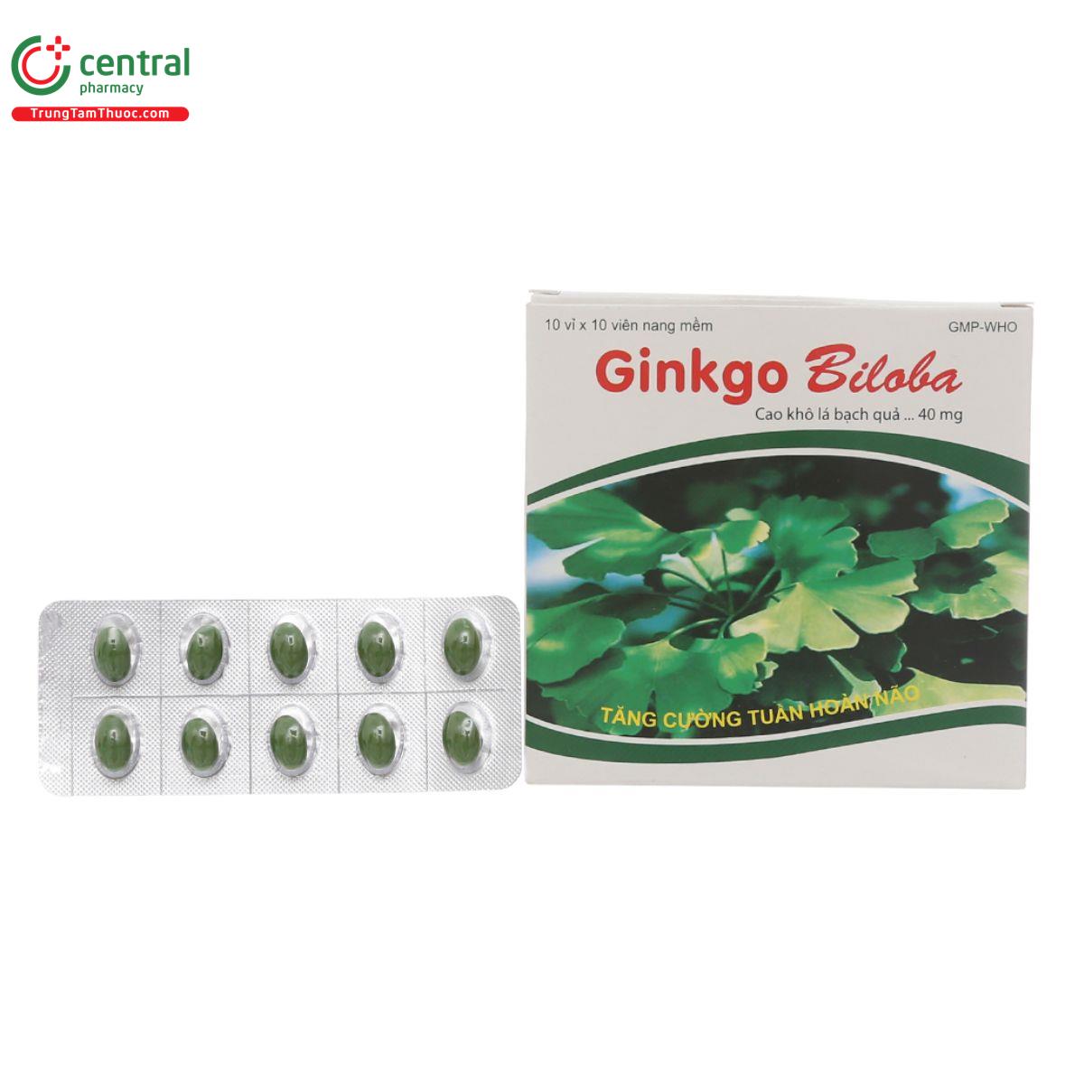 Thuốc Ginkgo Biloba 40mg Medisun giúp tăng cường tuần hoàn não
