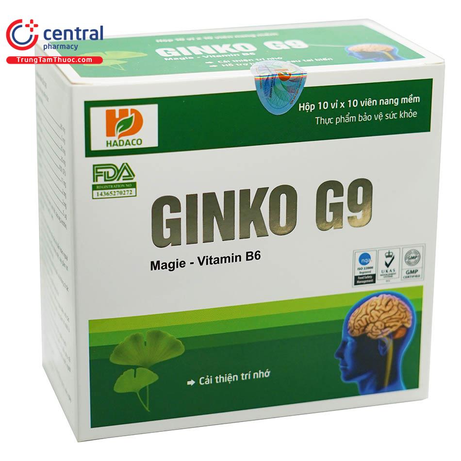 [CHÍNH HÃNG] Thuốc Ginko G9 cải thiện thiểu năng tuần hoàn máu não