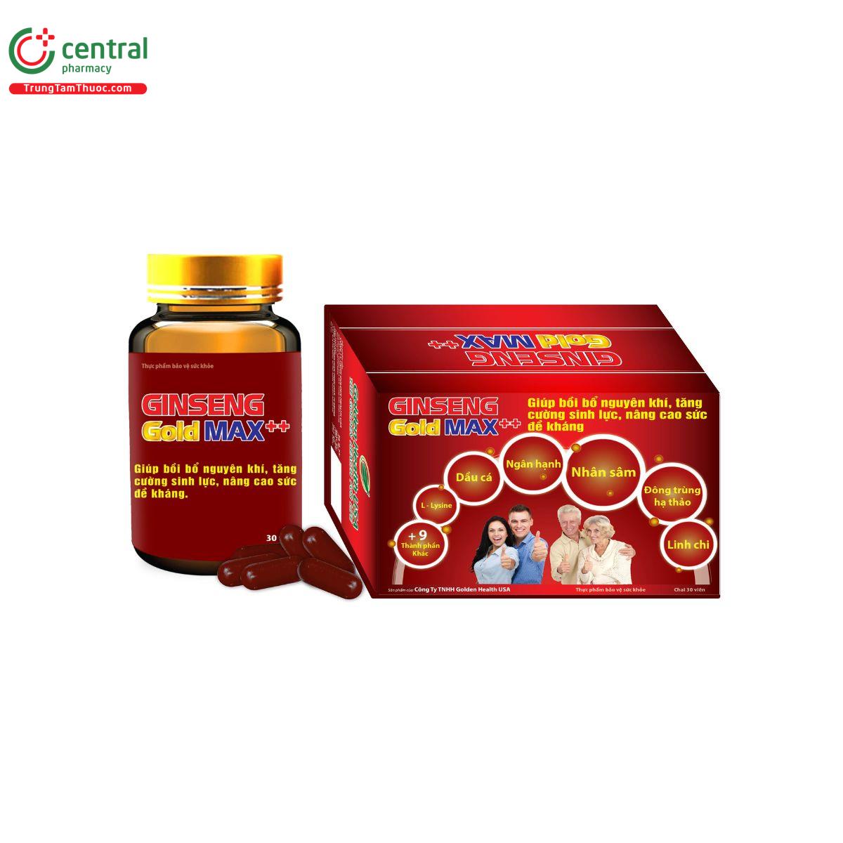 Ginseng Gold Max - bồi bổ cơ thể, tăng cường hệ miễn dịch khoẻ mạnh