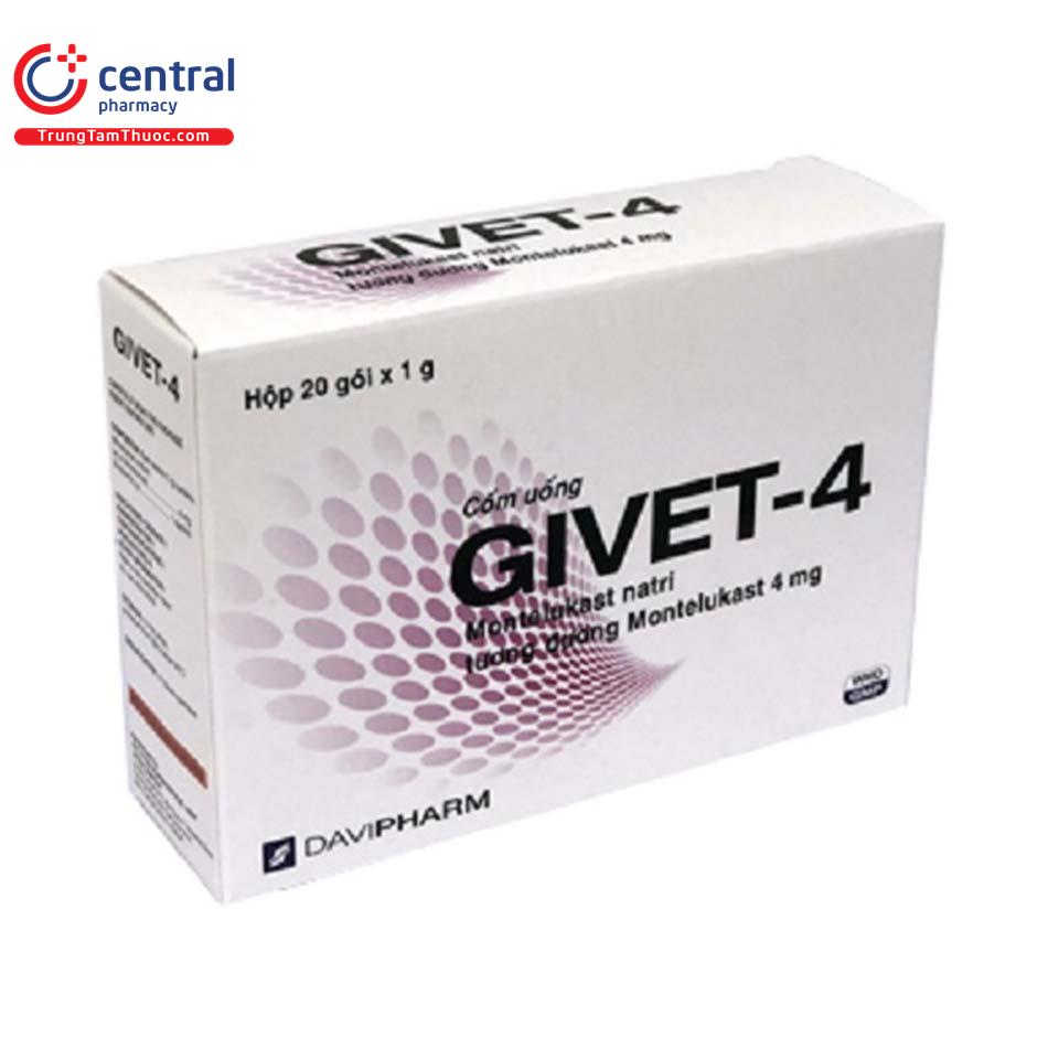 [CHÍNH HÃNG] Thuốc Givet-4 - Thuốc dự phòng và điều trị hen phế quản