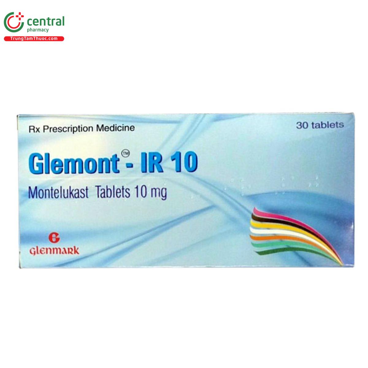 Thuốc Glemont-IR 10 trị và dự phòng lâu dài hen phế quản, viêm mũi
