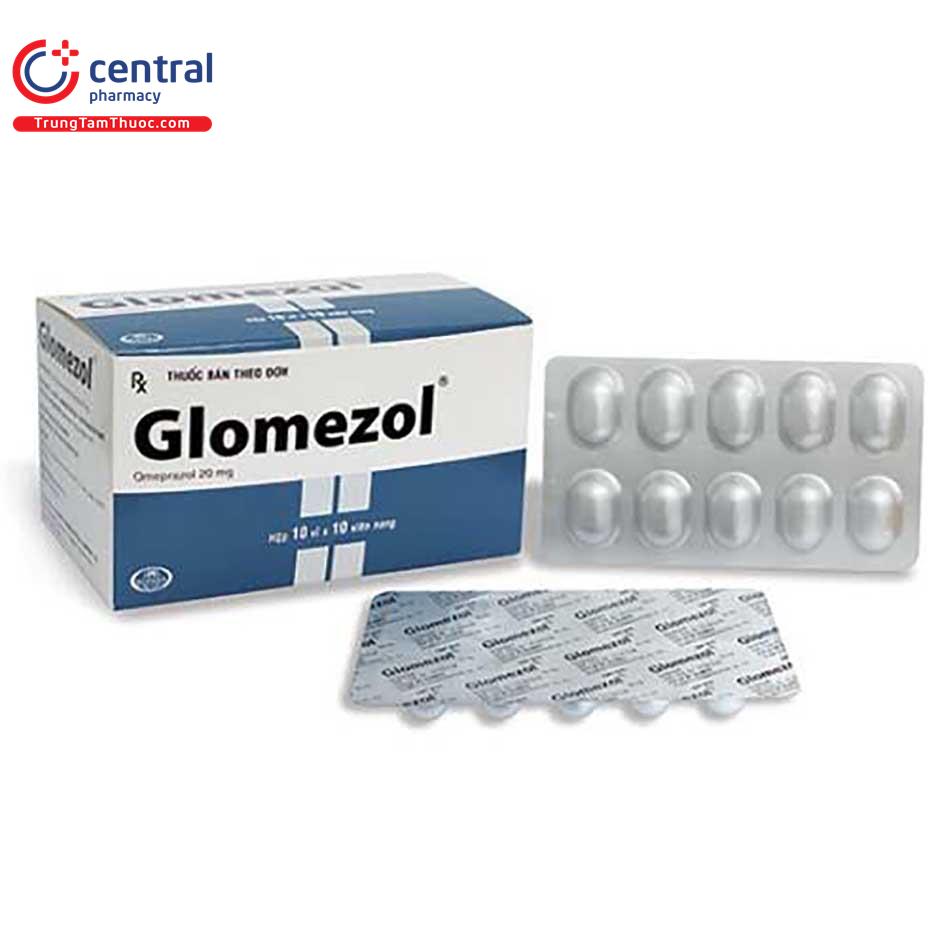 Thuốc Glomezol 20mg - Thuốc điều trị viêm loét dạ dày - tá tràng
