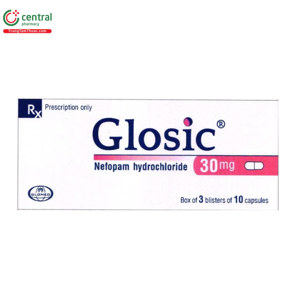 Thuốc Glosic 30mg - Giảm các cơn đau cấp và mạn tính từ nhẹ đến vừa