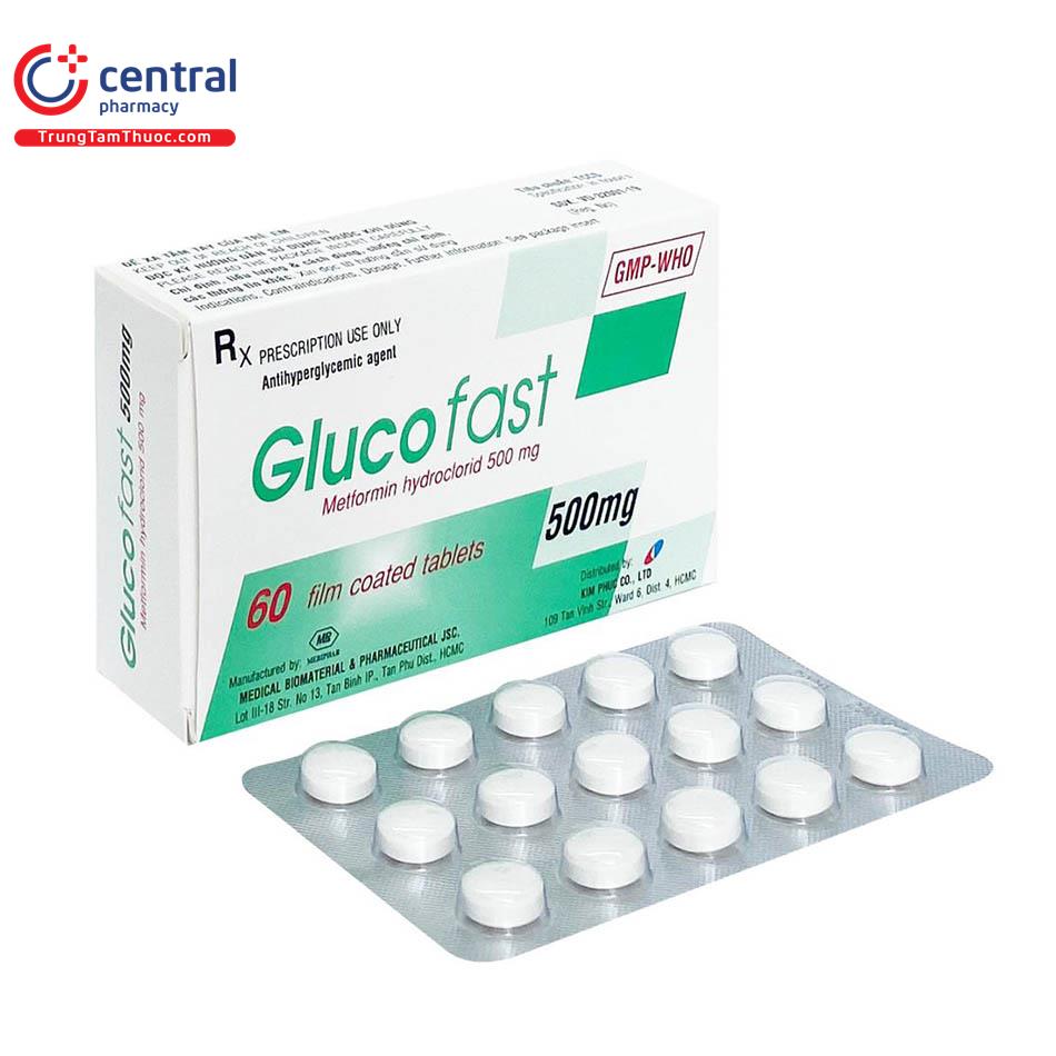 Thuốc tiểu đường Glucofast (Metformin 500mg): liều dùng, giá bán