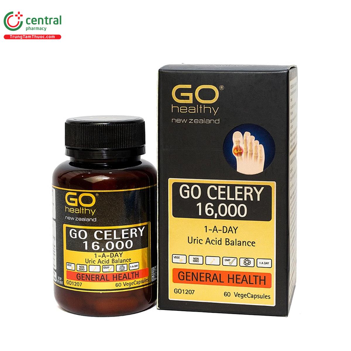 Thuốc Go Healthy Go Celery 16000 - Giảm acid uric và triệu chứng sưng ...