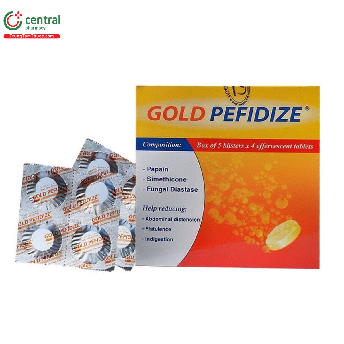 Thuốc Gold Pefidize - giảm nhanh khó tiêu, đầy hơi, chướng bụng
