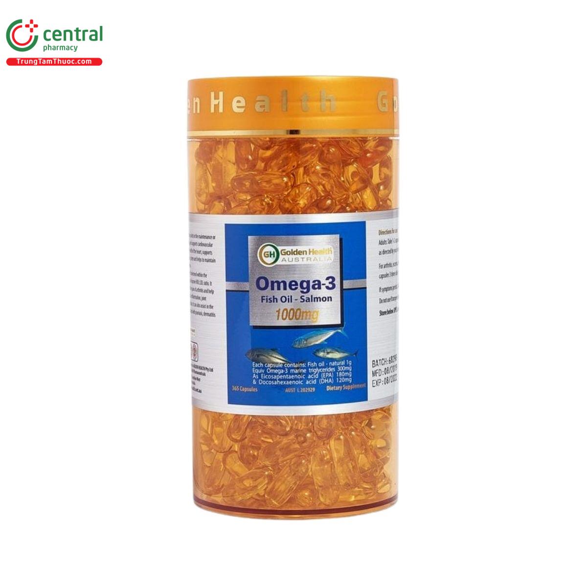 Thuốc Golden Health Omega 3 Fish Oil-Salmon 1000mg giúp khoẻ tim mạch