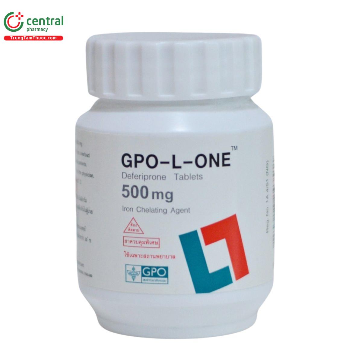Thuốc Gpo-L-One 500mg - Điều trị quá tải sắt ở bệnh nhân thiếu máu