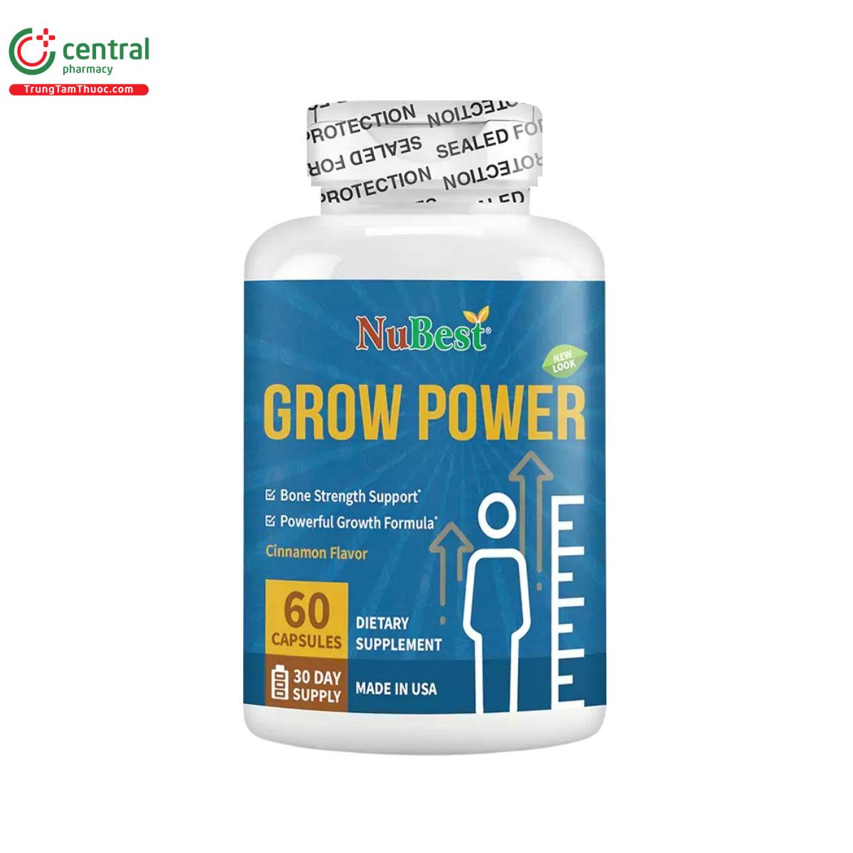 Thuốc Grow Power hỗ trợ bổ sung Canxi, vitamin, giúp xương chắc khỏe