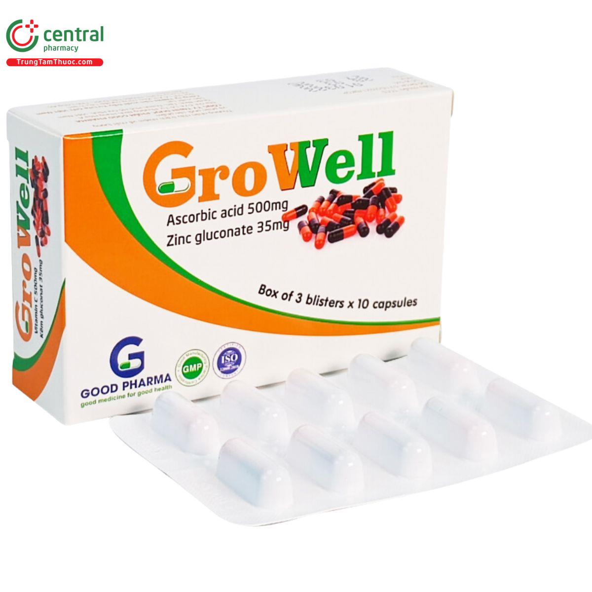Thuốc GroWell Good Pharma Bổ sung vitamin C và kẽm, tăng đề kháng