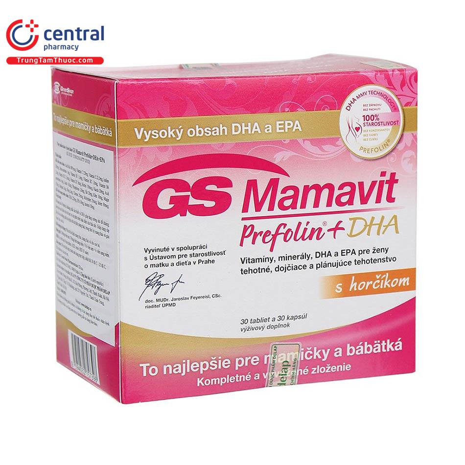 Thuốc bổ bầu GS Mamavit cung cấp vitamin, DHA, EPA cho thai kỳ khỏe mạnh