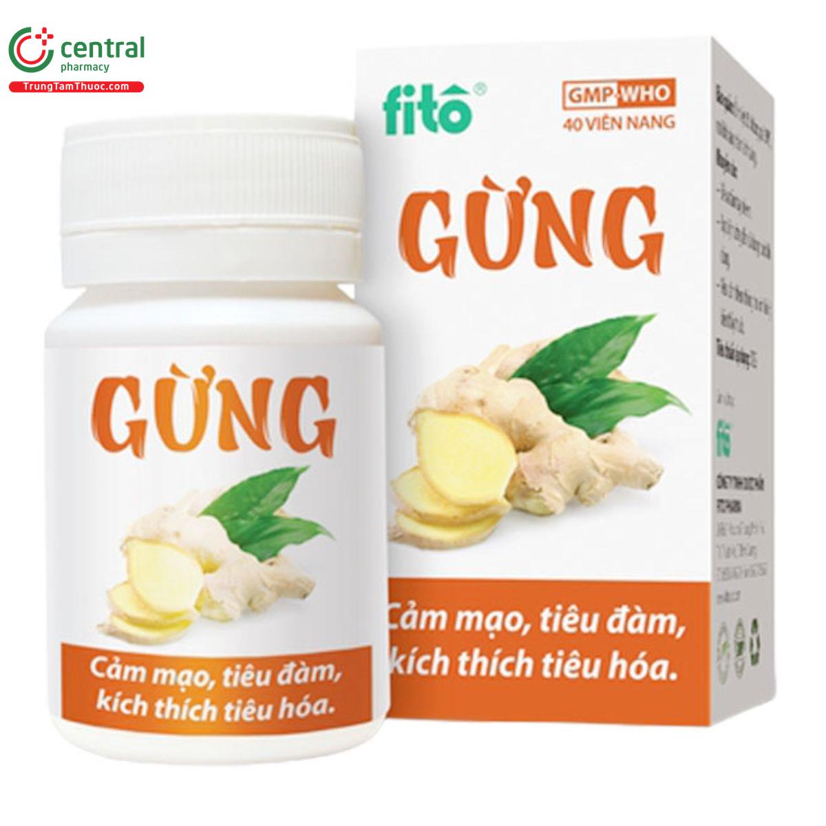 Thuốc Gừng Fitô điều trị về cảm mạo, đau bụng lạnh, đầy trướng khó tiêu