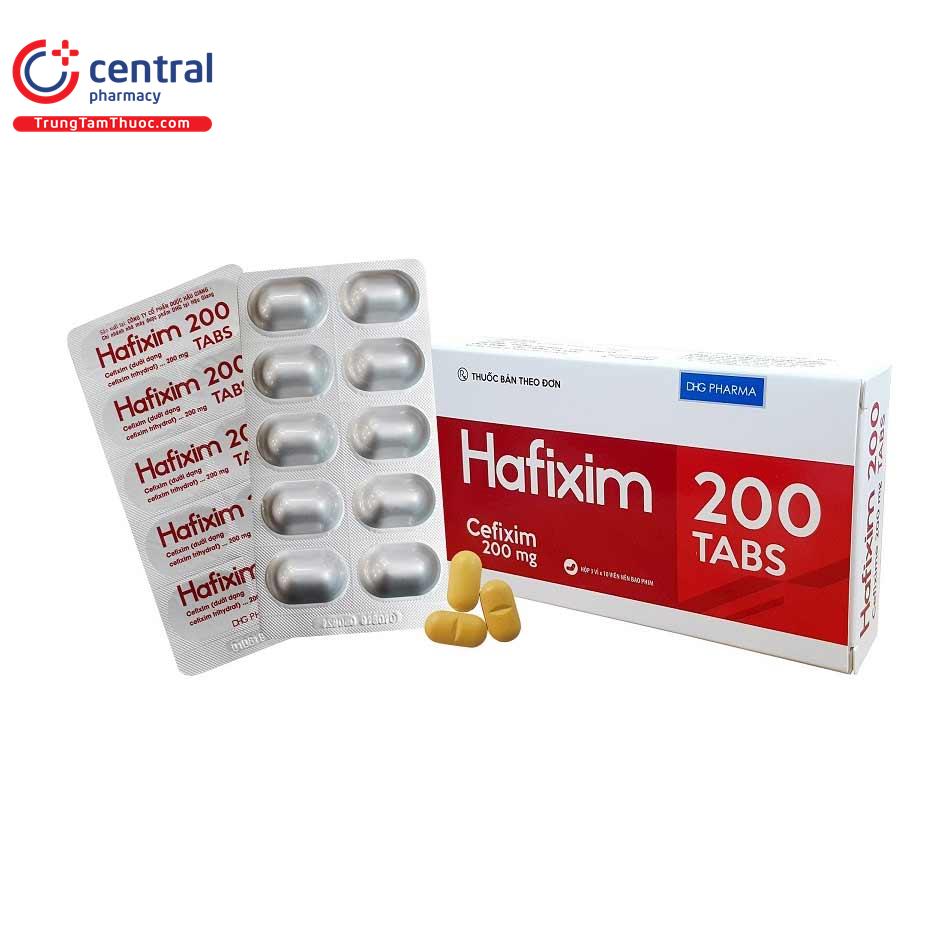 [CHÍNH HÃNG] Thuốc Hafixim 200 Tabs điều trị nhiễm khuẩn