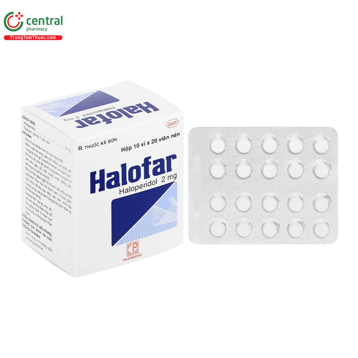 Thuốc Halofar 2mg điều trị bệnh rối loạn tâm thần, kiểm soát hành vi