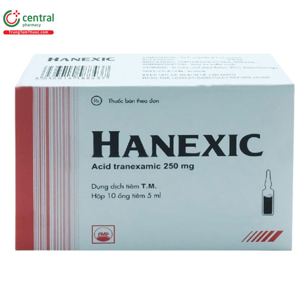 Thuốc Hanexic 250mg/5ml, điều trị và dự phòng chảy máu do rối loạn fibrin
