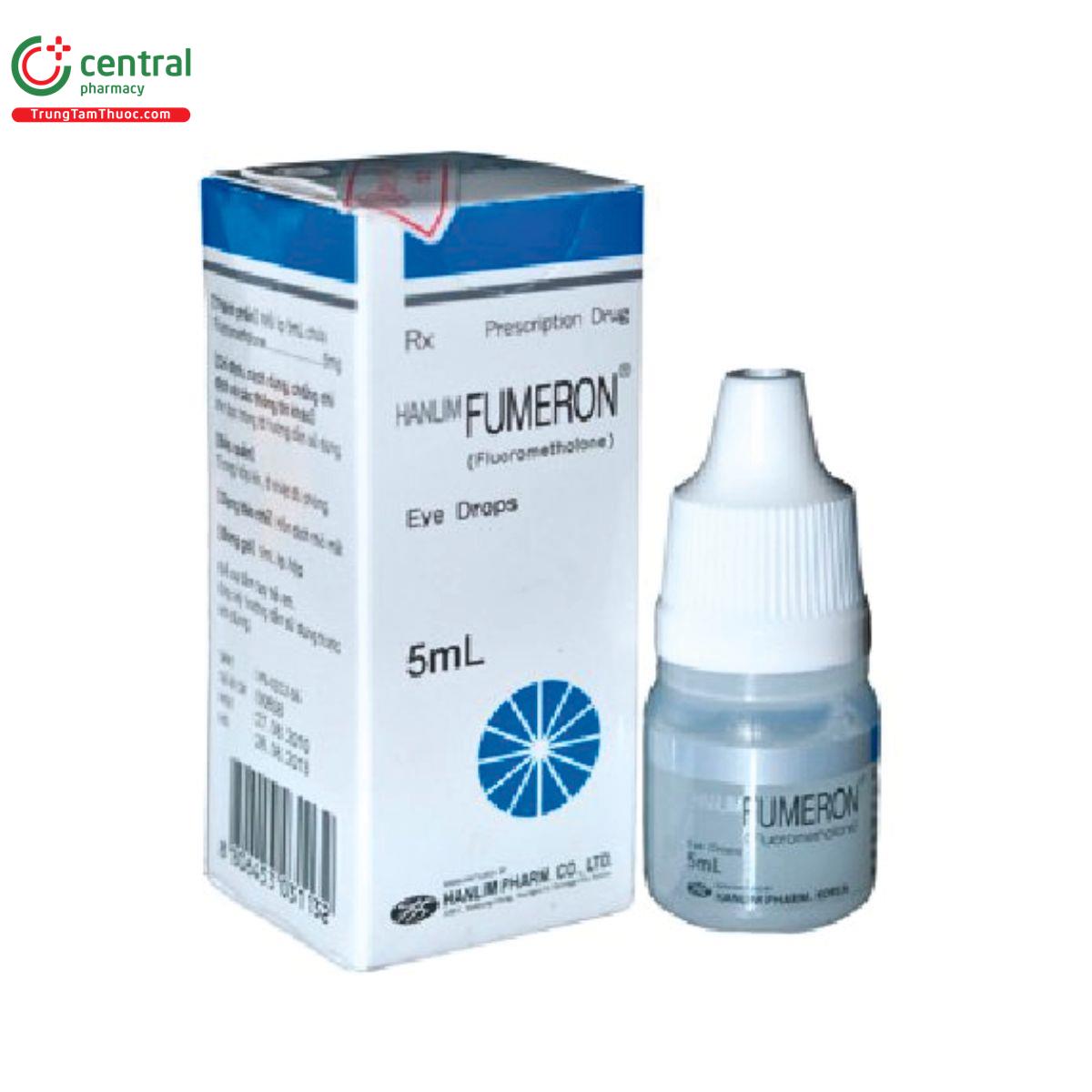 Thuốc Hanlim Fumeron 5ml điều trị các viêm nhiễm, bệnh lý của mắt