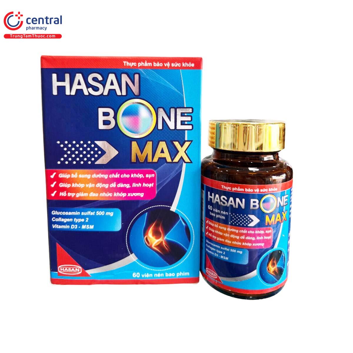 Thuốc Hasan Bone Max 60 viên giúp hỗ trợ giảm đau nhức xương khớp