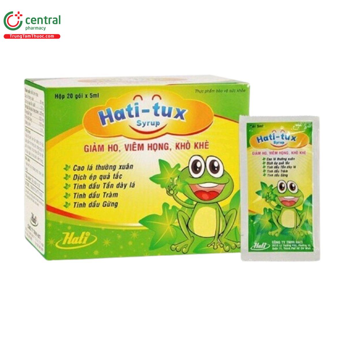 Thuốc Hati-tux Syrup (20 gói x 5ml) - bổ phế, giảm ho, trừ đờm