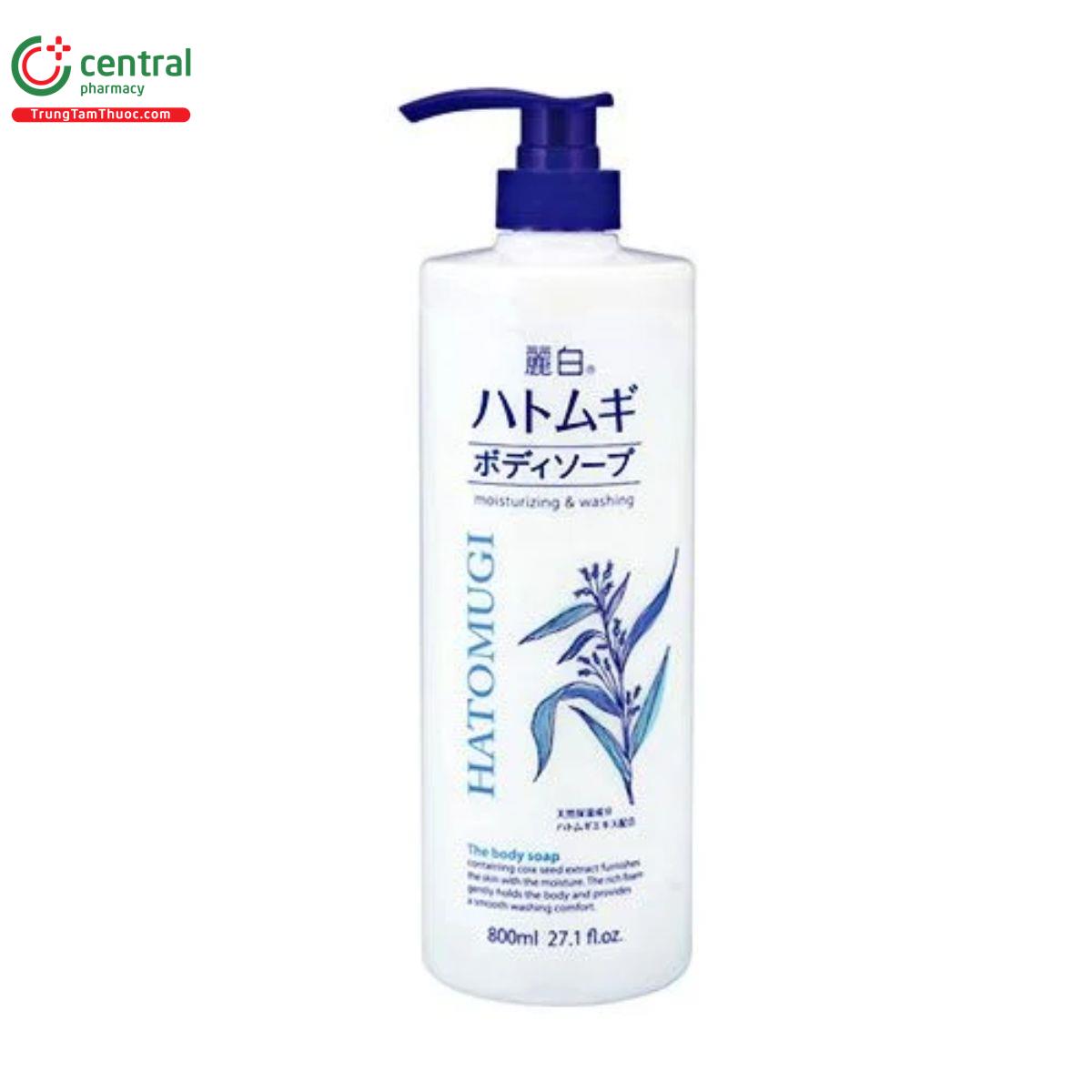 Sữa tắm Hatomugi Moisturizing Washing 800ml làm sạch, dưỡng ẩm da