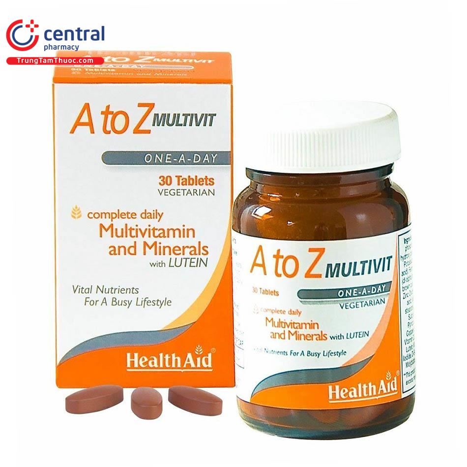 [CHÍNH HÃNG] Healthaid A To Z Multivit (30v) bổ sung vitamin