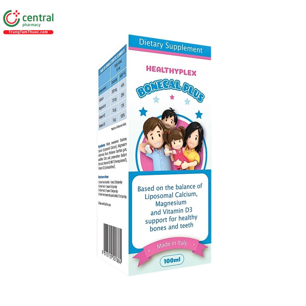 Thuốc HealthyPlex BoneCal Plus 100ml hỗ trợ hệ xương và răng chắc khỏe