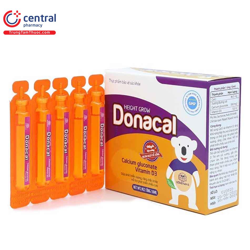 [CHÍNH HÃNG] Thuốc Height Grow Donacal bổ sung Calci và vitamin D3