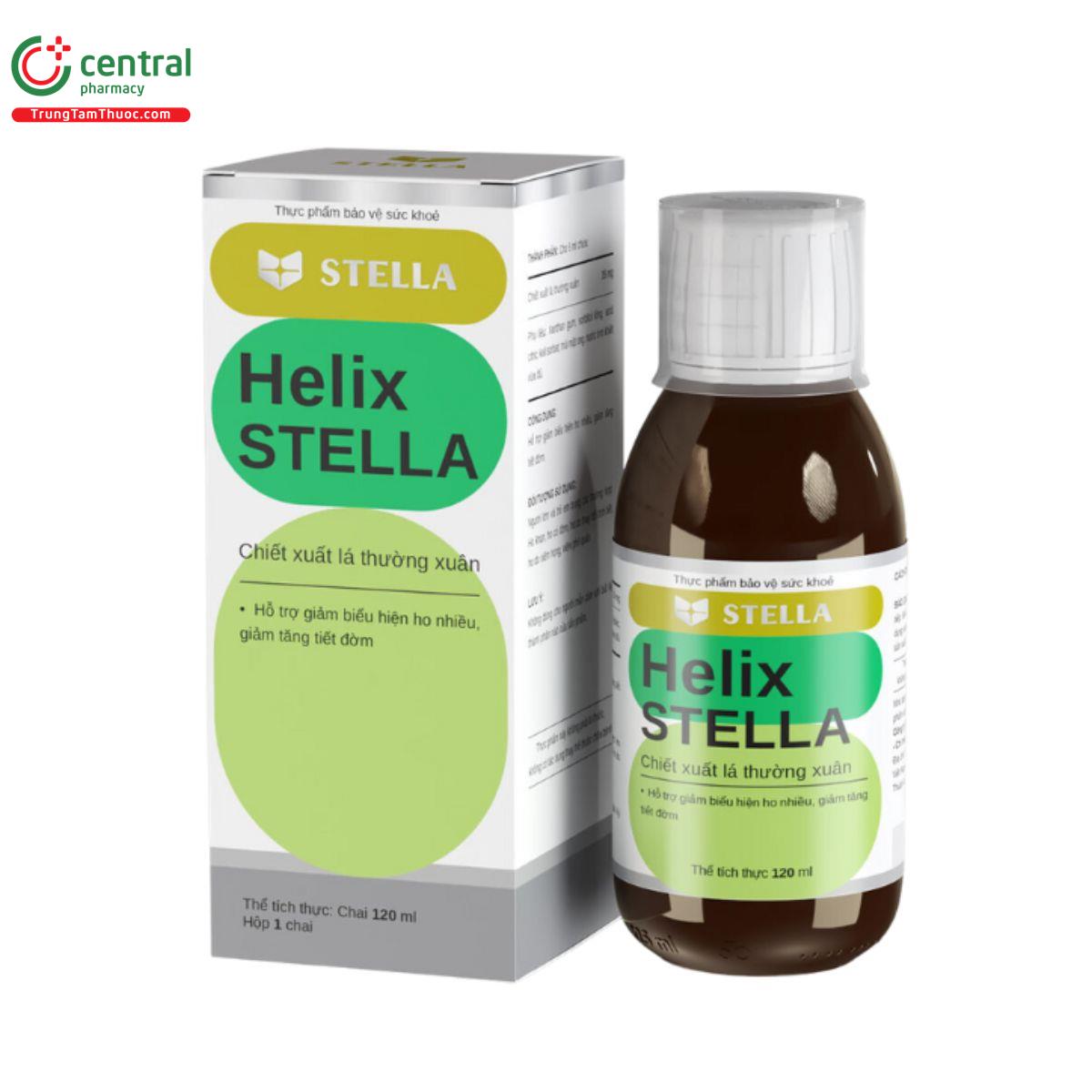 Thuốc Helix Stella hỗ trợ giảm triệu chứng ho nhiều, giảm tiết đờm.