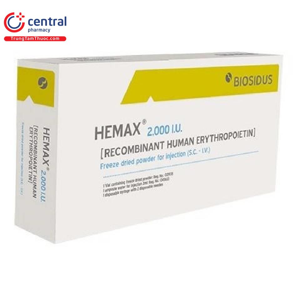 Thuốc Hemax 2000 UI - Thuốc điều trị thiếu máu hiệu quả