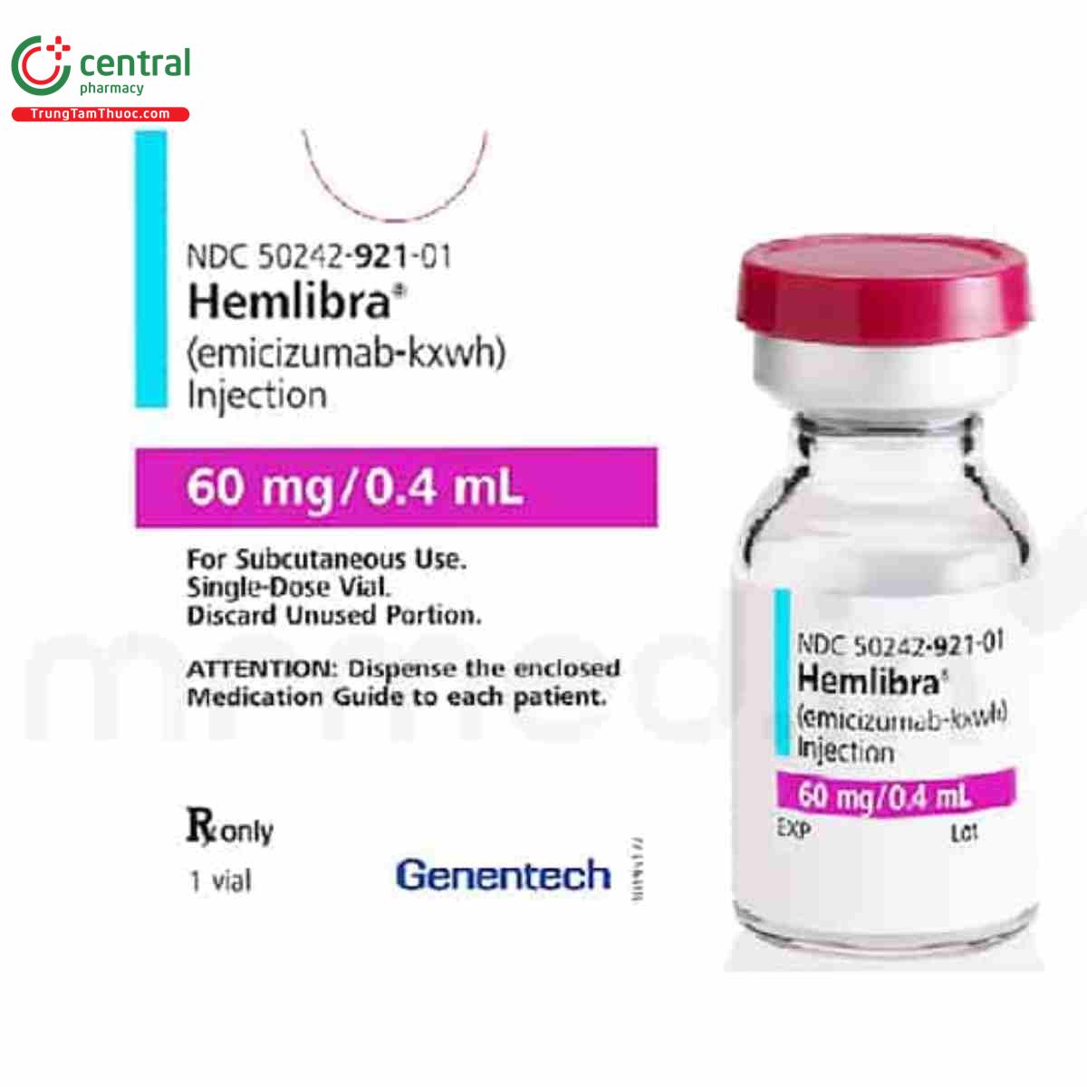 Thuốc Hemlibra 60mg/0,4ml Emicizumab điều trị bệnh Haemophilia A