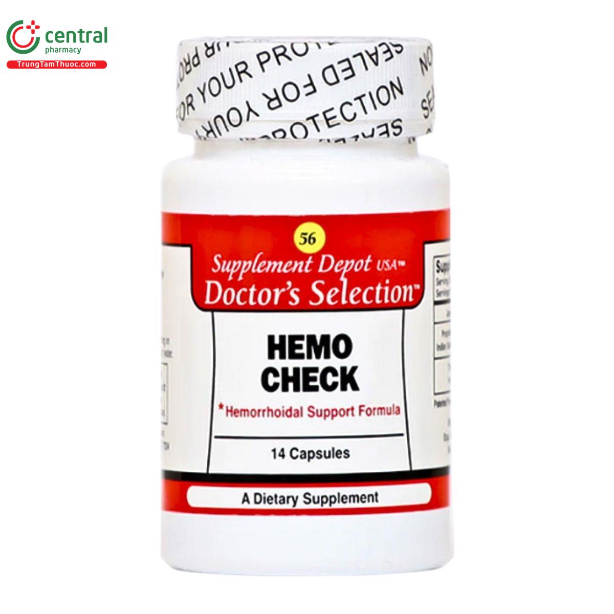 Thuốc Hemo Check số 56 giúp co búi trĩ, cầm máu, giảm đau rát do trĩ