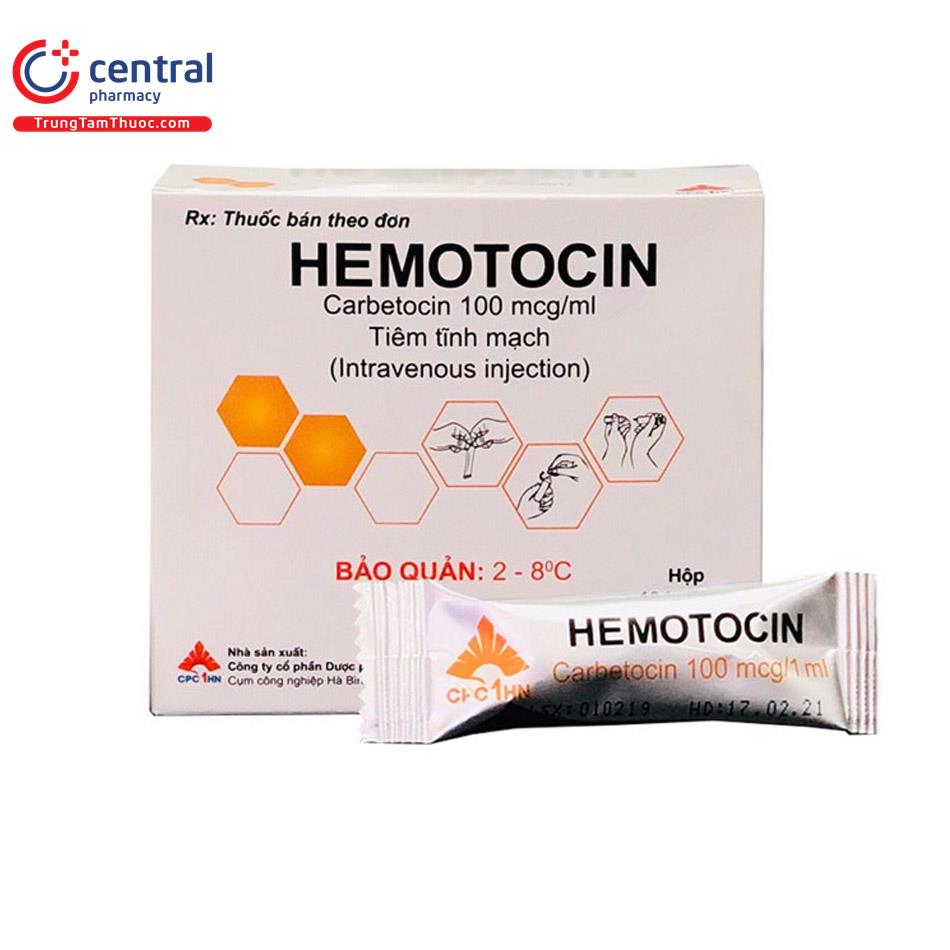 [CHÍNH HÃNG] Hemotocin 100mcg/ml-Ngăn ngừa mất trương lực tử cung