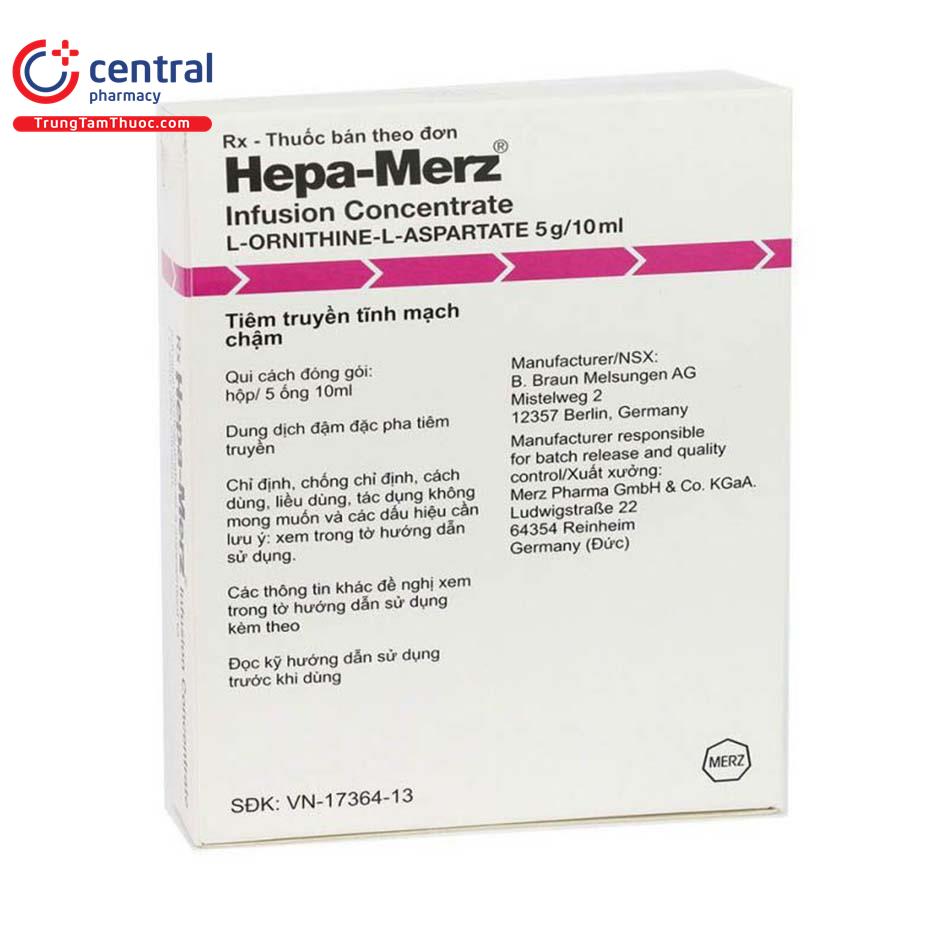 Thuốc Hepa-Merz 5g/10ml: Chỉ định, liều dùng và lưu ý sử dụng