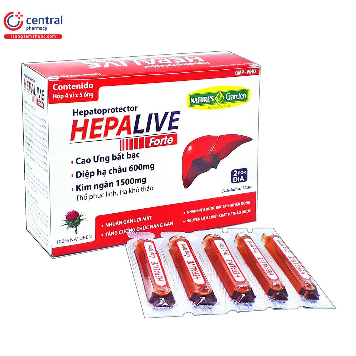 Thuốc Hepalive Forte 10ml hỗ trợ tăng cường chức năng, giải độc gan