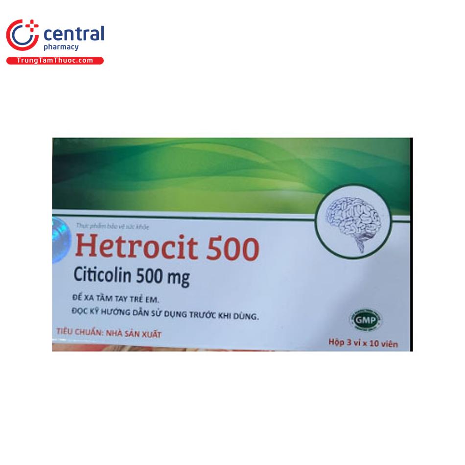 [CHÍNH HÃNG] Thuốc Hetrocit 500mg - cải thiện trí nhớ