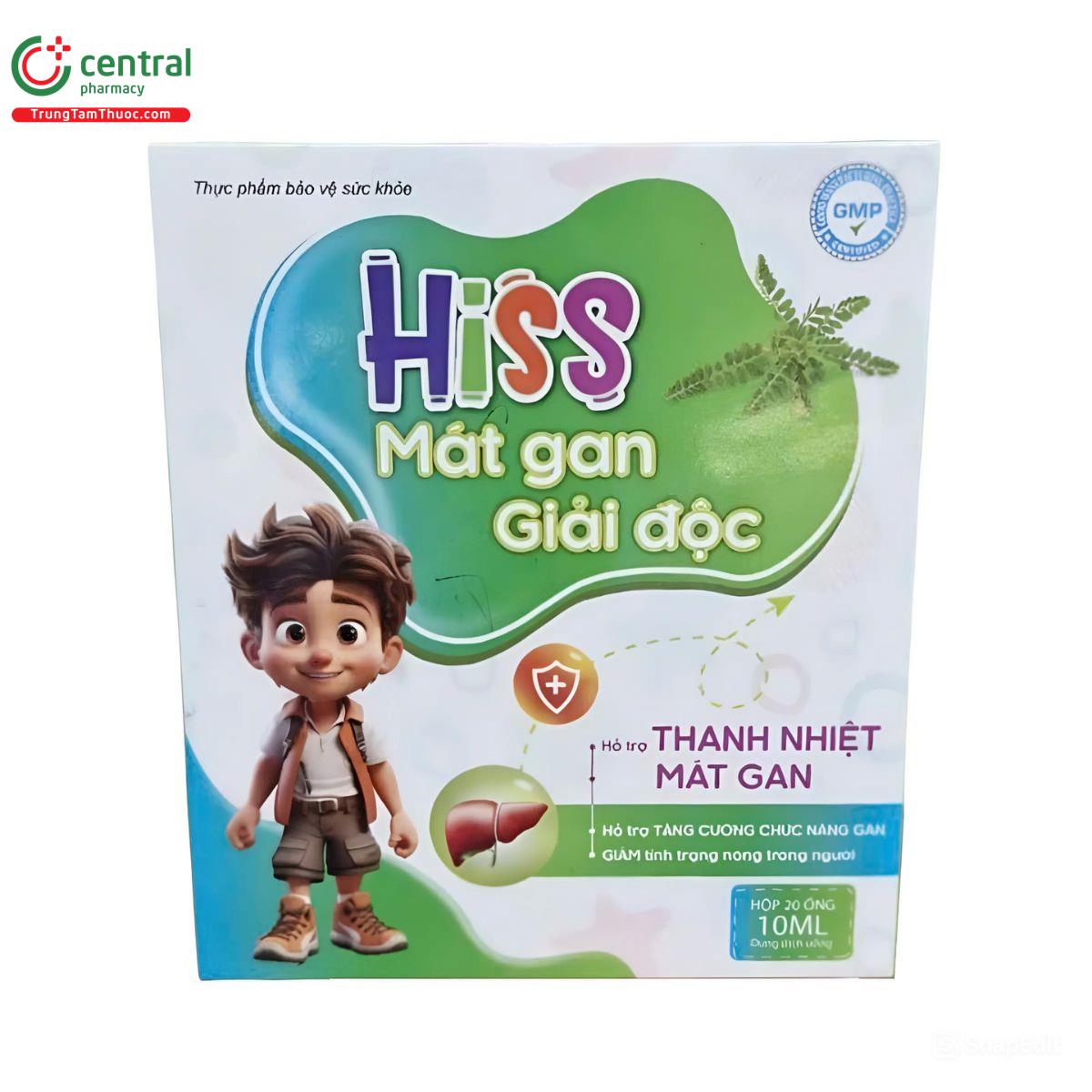 Hiss Mát gan Giải độc - giảm tình trạng nóng trong người, mẩn ngứa