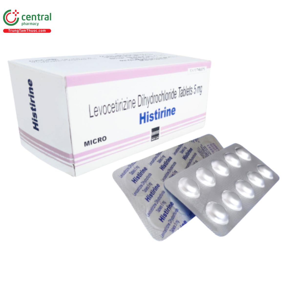 Thuốc Histirine 5mg điều trị viêm mũi dị ứng dai dẳng, mày đay tự phát