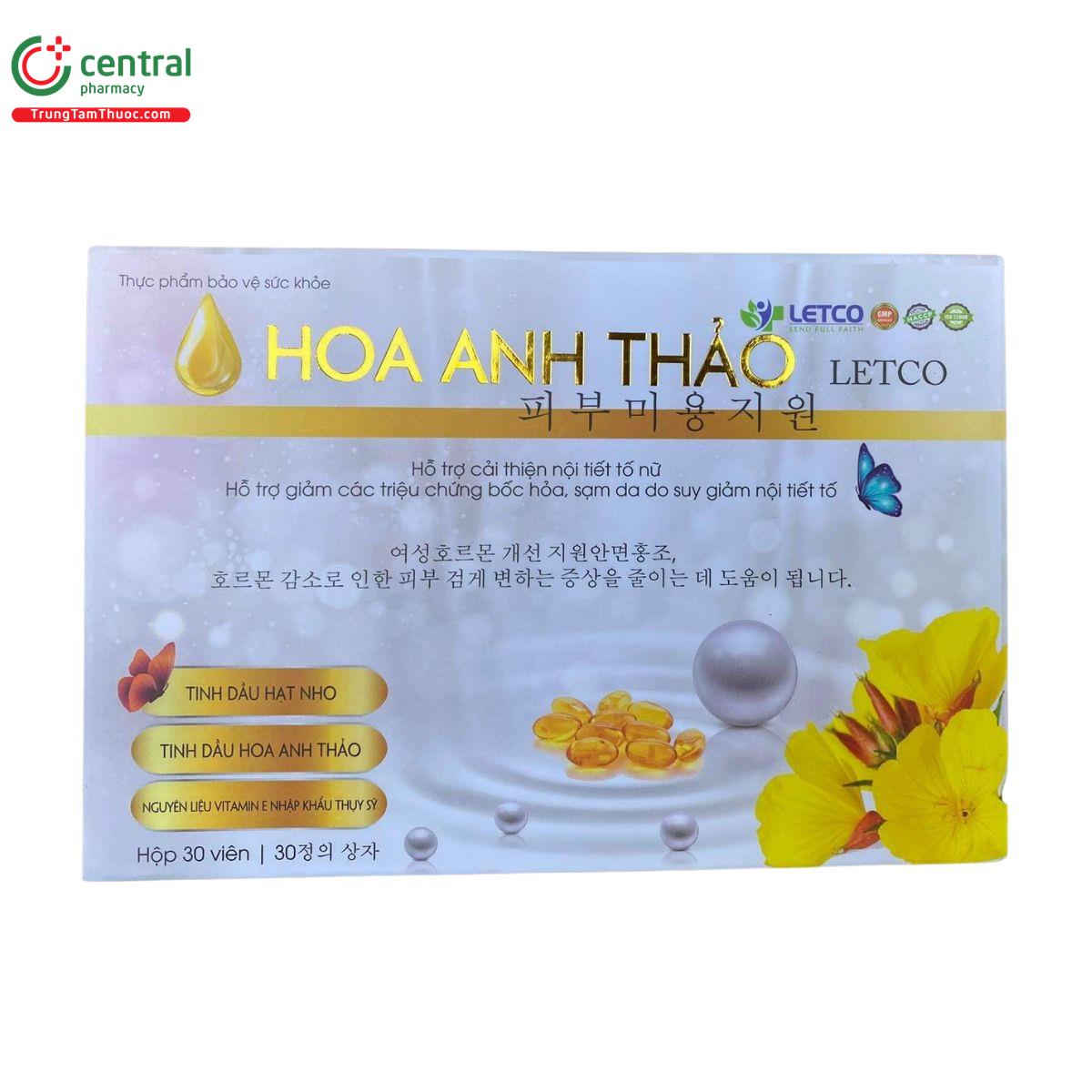 Thuốc Hoa Anh Thảo Letco - Hỗ trợ cải thiện nội tiết tố, giảm sạm da