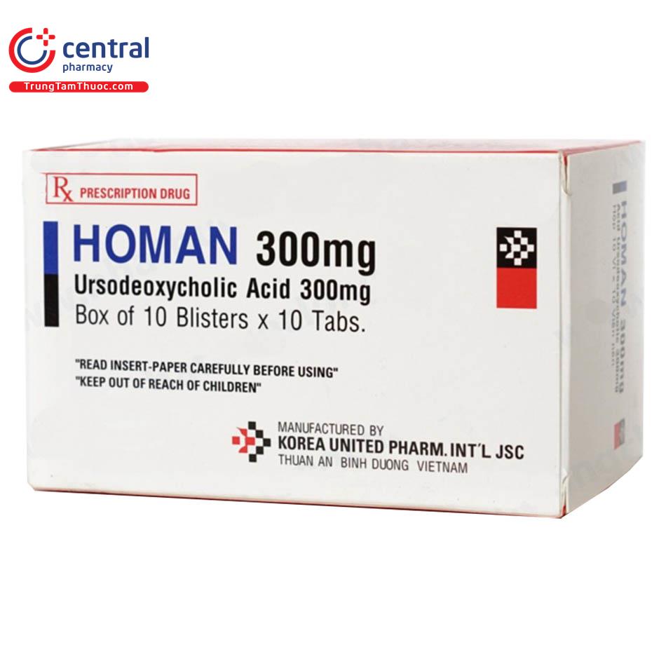 [CHÍNH HÃNG] Thuốc Homan 300mg điều trị sỏi mật, xơ gan tắc mật