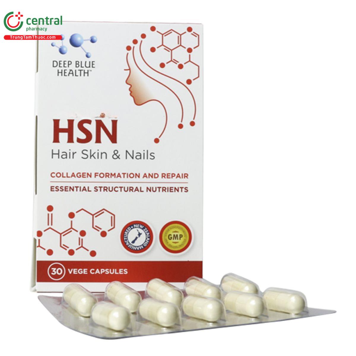 Thuốc HSN Hair Skin & Nails (Vỉ) - Bổ sung dưỡng chất làm đẹp da, tóc