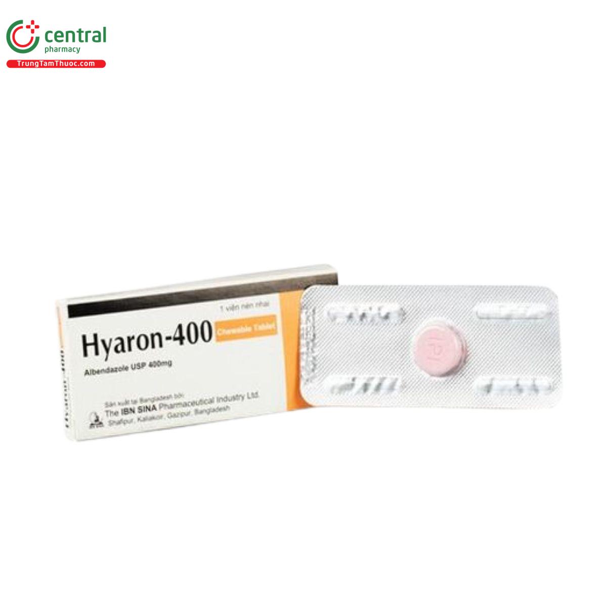 Thuốc Hyaron-400 Chewable Tablet điều trị giun, sán, ký sinh trùng