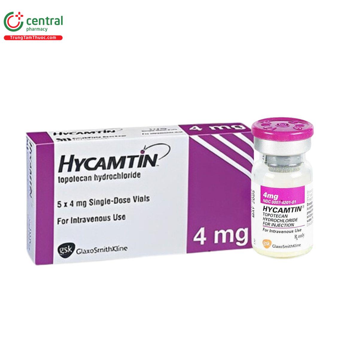 Thuốc Hycamtin 4mg trị ung thư buồng trứng, ung thư phổi tế bào nhỏ