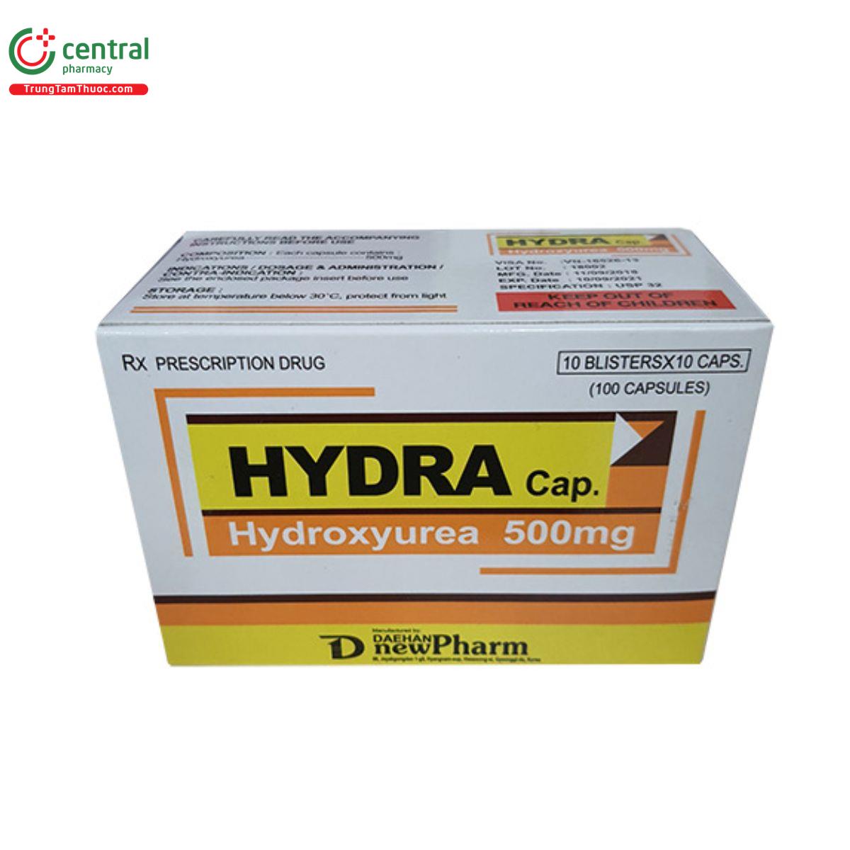 Thuốc Hydra Cap 500mg trị ung thư bạch cầu tủy, u hắc tố