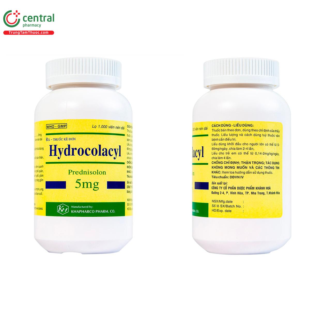 Thuốc Hydrocolacyl 5mg Khapharco chống viêm, ức chế miễn dịch