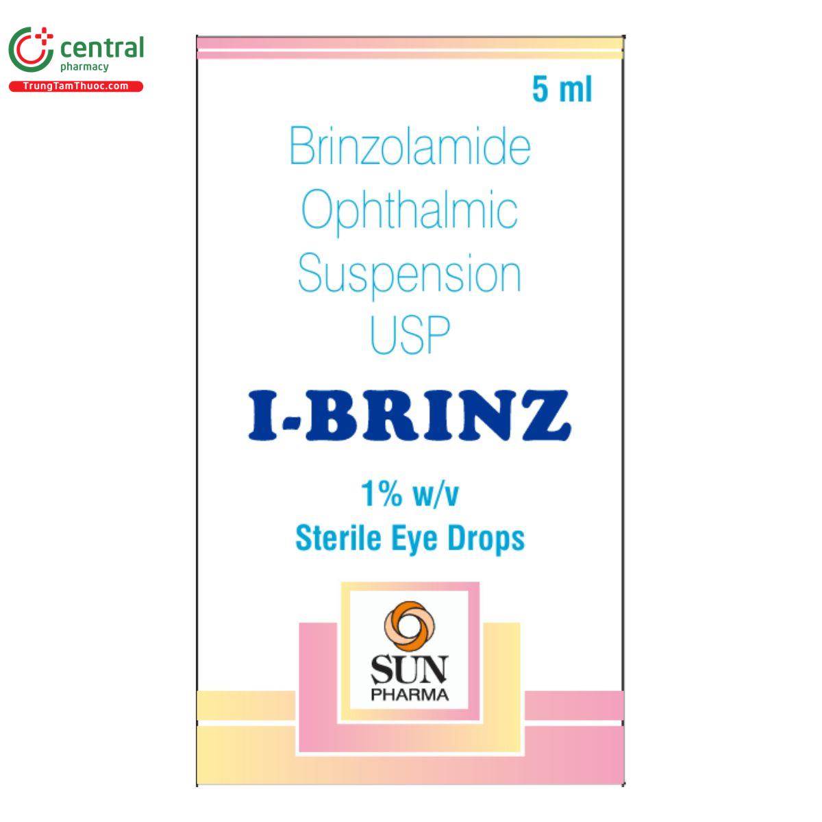 Thuốc I-Brinz Sterile Eye Drops 10mg/ml tác dụng làm giảm áp lực nội nhãn