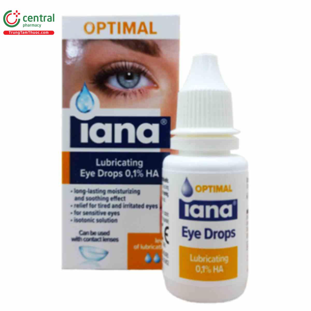 Thuốc IANA Lubricating Eye Drops 0,1% HA giảm đau mắt, kích ứng mắt